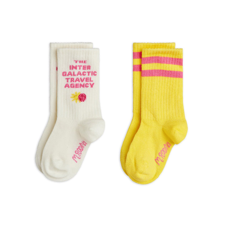 Mini Rodini Intergalactic Socks - 2 Pairs - UK Stockist | Scout & Co