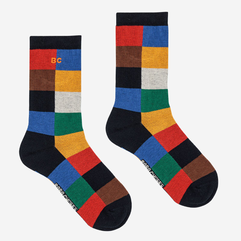 Bobo Choses - Multicolour Tiles Long Socks - UK Stockist | Scout & Co